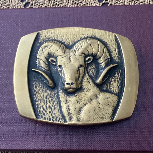 Accessories | Vintage 3d Ram Bronze Belt Buckle Steven Knight | Poshmark